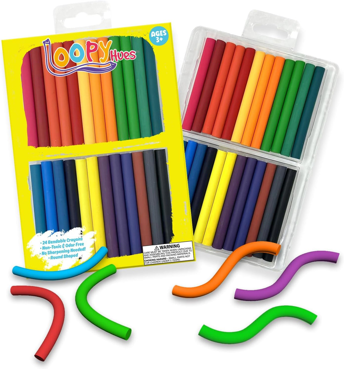 Loopy Hues Bendable Crayons - 24 Pack – The Children's Museum of ...
